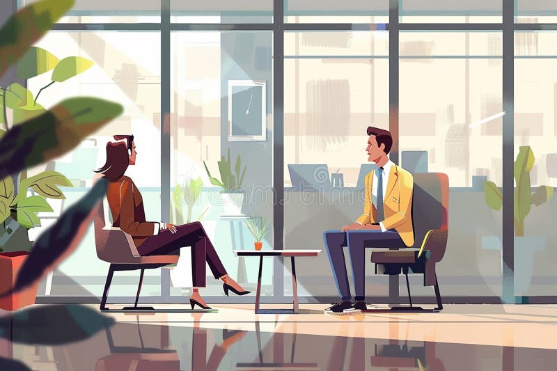 Relaxed Interview Setting Stock Illustrations – 15 Relaxed Interview ...