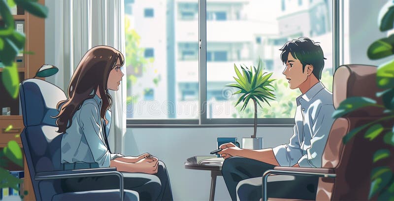 Modern, Bright Office during Daytime, Relaxed Interview Setting Stock ...