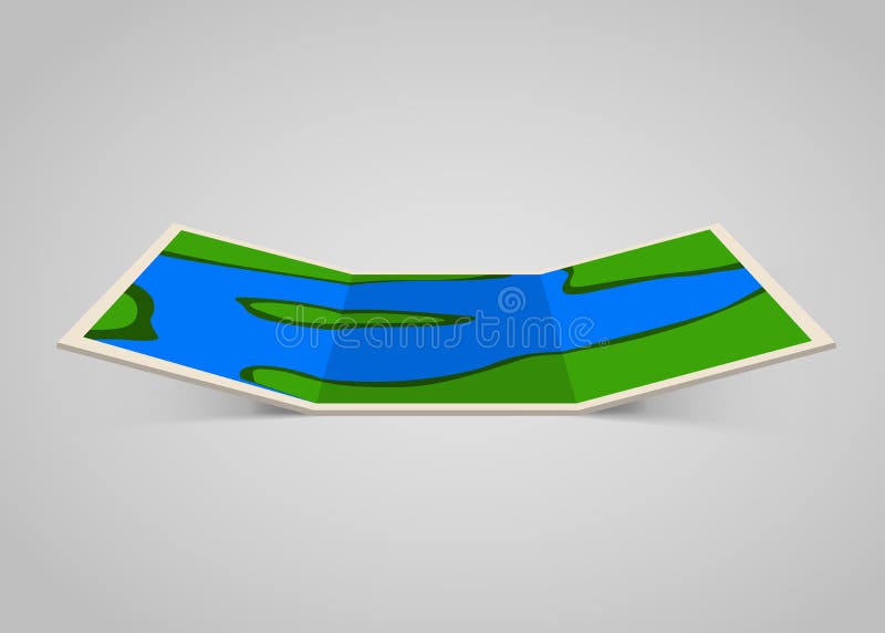 Modern and Bright Paper Map Stock Vector - Illustration of paper ...