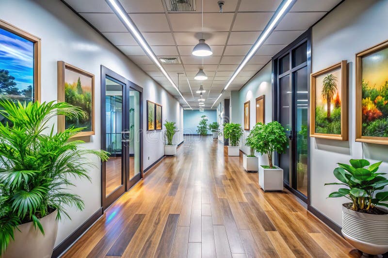 Modern Bright and Spacious Office Hallway Inspiring Interior Design for ...
