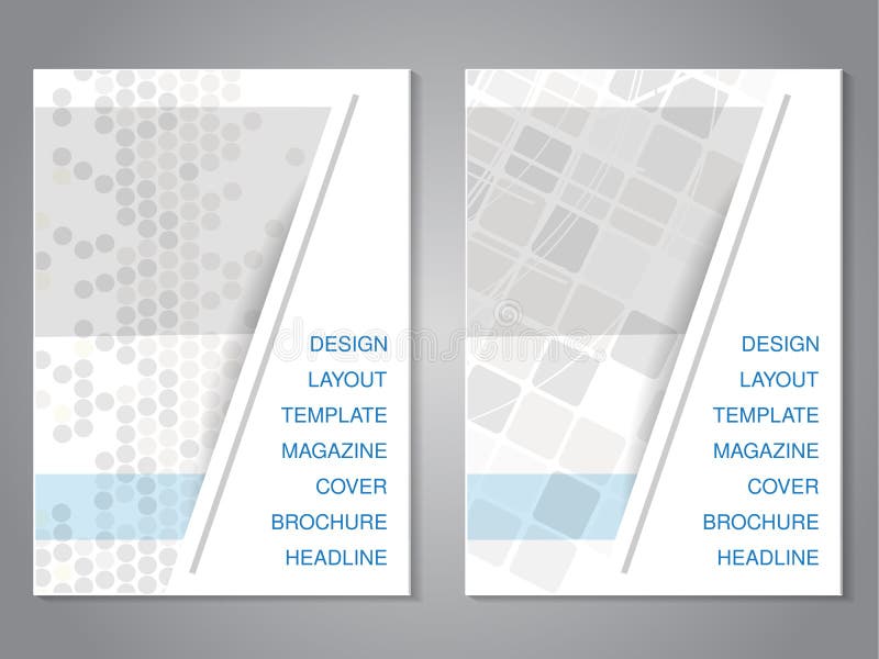 Modern Brochure with Abstract Design, Flyer with Grey Dotted and ...