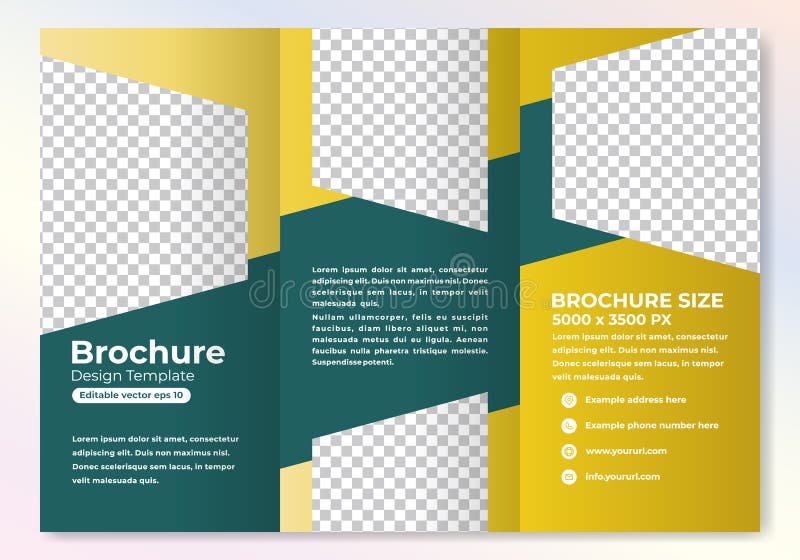 Modern Brochure Design Template with Cool Gradient Color Stock Vector ...