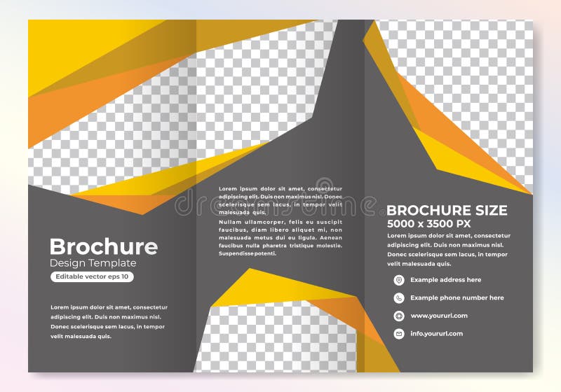 Modern Brochure Design Template with Cool Gradient Color Stock Vector ...