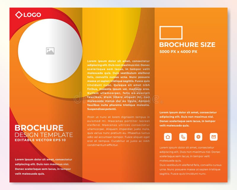 Modern Brochure Design Template with Cool Gradient Color Stock Vector ...