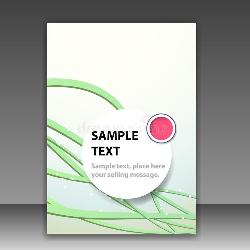 Modern Brochure Folder Template - Green Lines Stock Vector ...