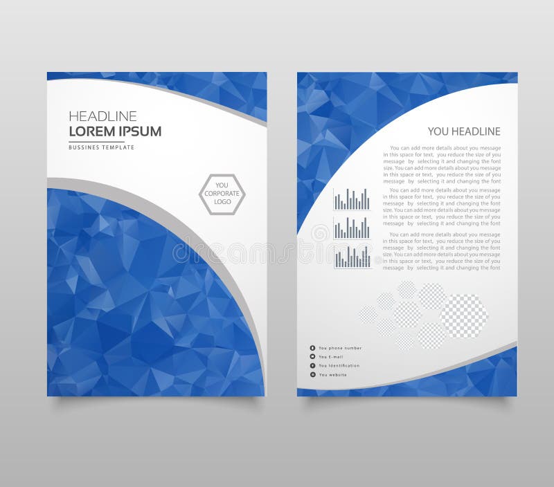 Modern Brochure Layout, Flyer and Cover Design Template with Polygonal ...