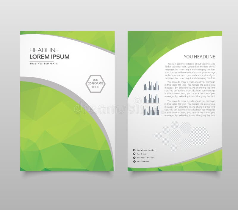 Modern Brochure Layout, Flyer and Cover Design Template with Polygonal ...