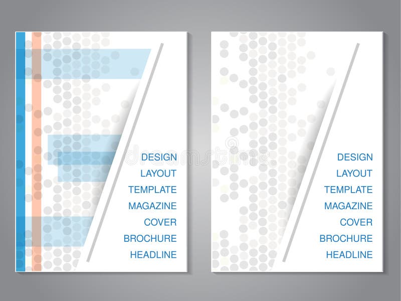 Modern Brochure with Rectangle Design, Flyer with Grey Dotted ...