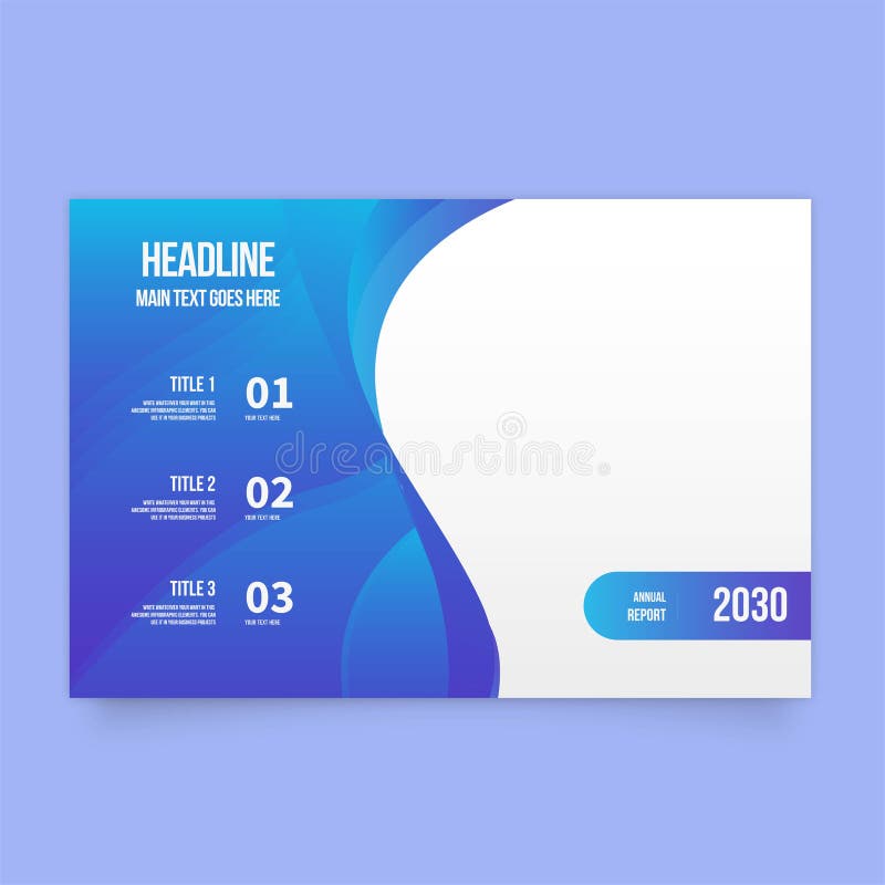 Modern Brochure Template with Blue Background Vector Illustration Stock ...