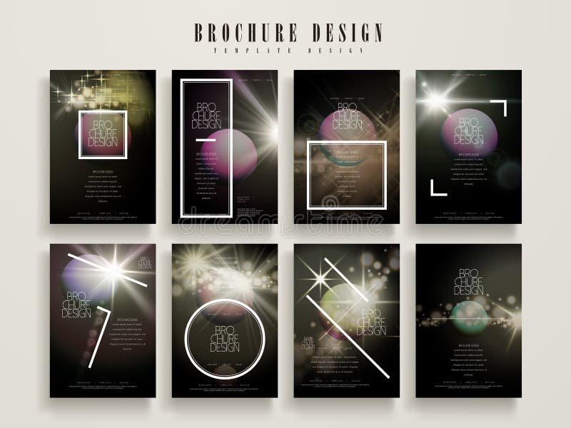 Modern Brochure Template Design Stock Vector - Illustration of sphere ...