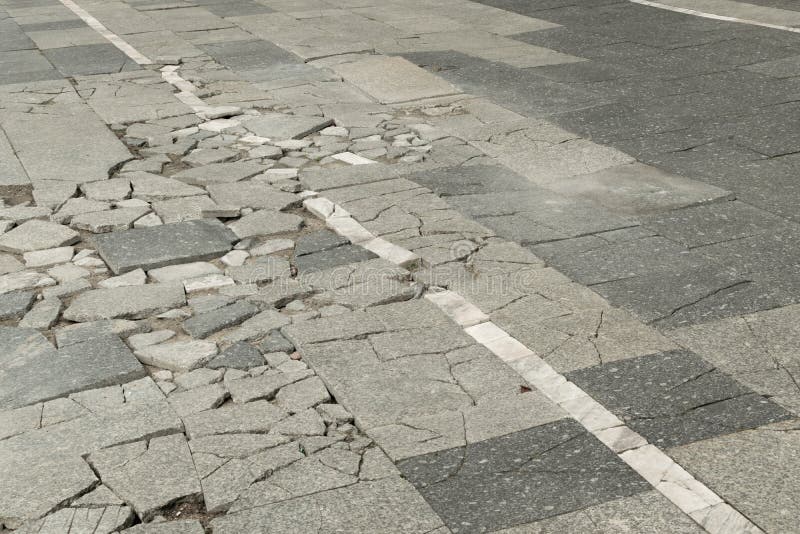 Modern Broken Paved Path stock photo. Image of pattern - 258947982