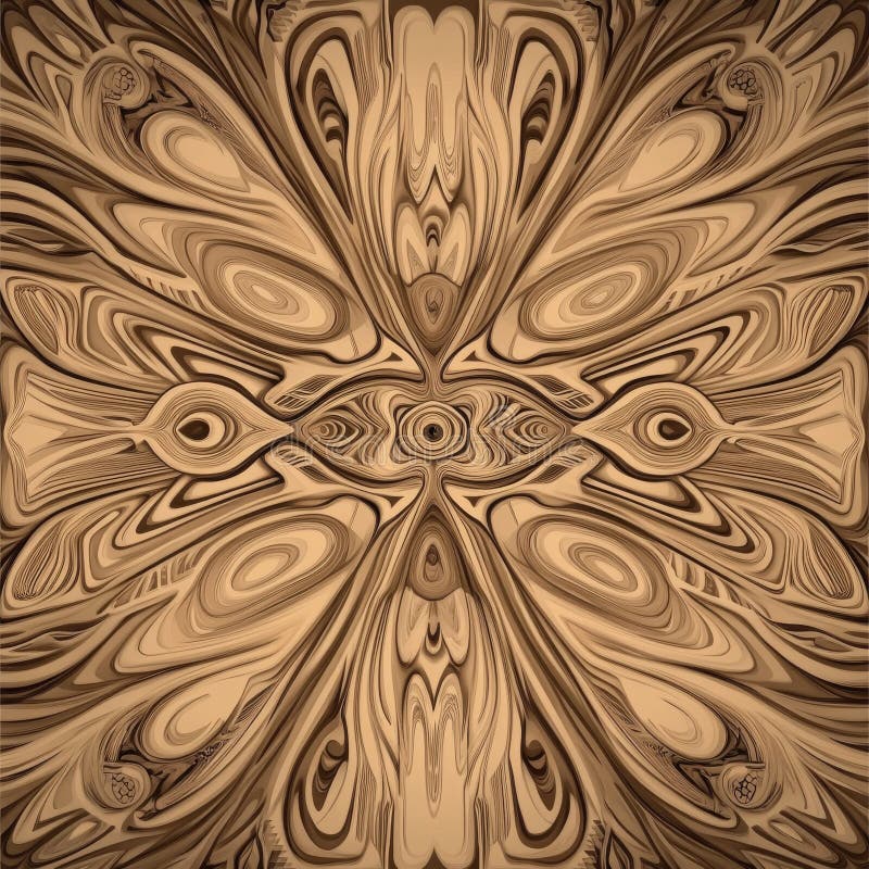 Modern Bronze Art Deco Ogee Textile Design Stock Image - Image of ...