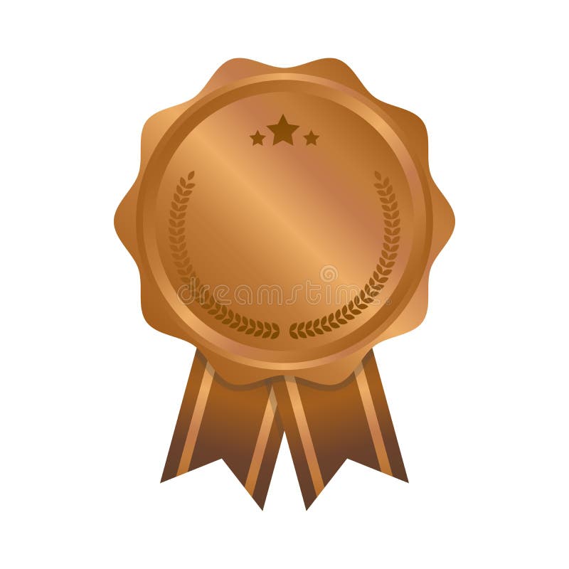 Modern Bronze Circle Metal Badge, Label and Design Elements. Vector ...