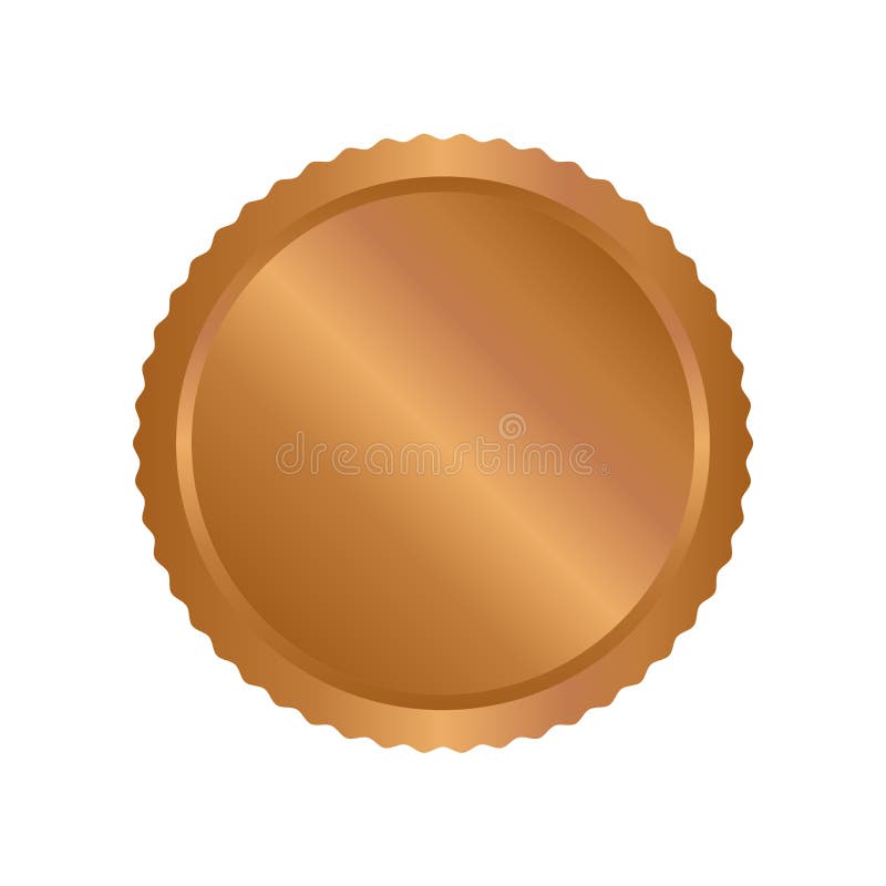 Modern Bronze Circle Metal Badges, Labels and Design Elements. Vector ...
