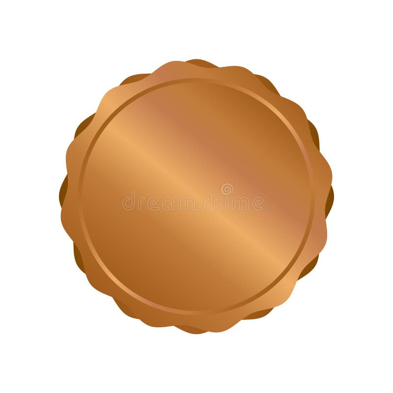 Modern Bronze Circle Metal Badges, Labels and Design Elements. Vector ...