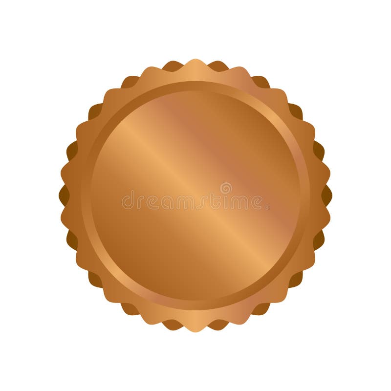 Modern Bronze Circle Metal Badges, Labels and Design Elements. Vector ...