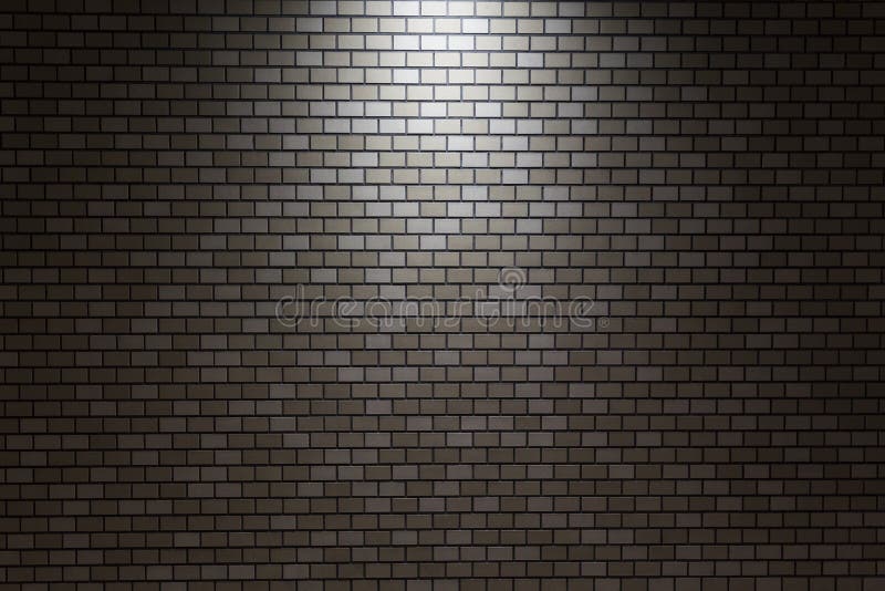 Modern Brown Bricks Wall Pattern with Light Spot Stock Photo - Image of ...