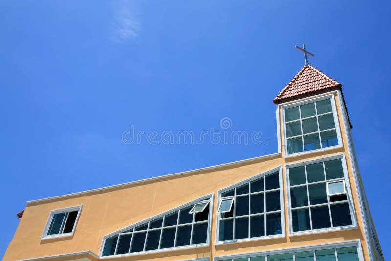 Modern Brown Church stock photo. Image of blue, outdoor - 20909756