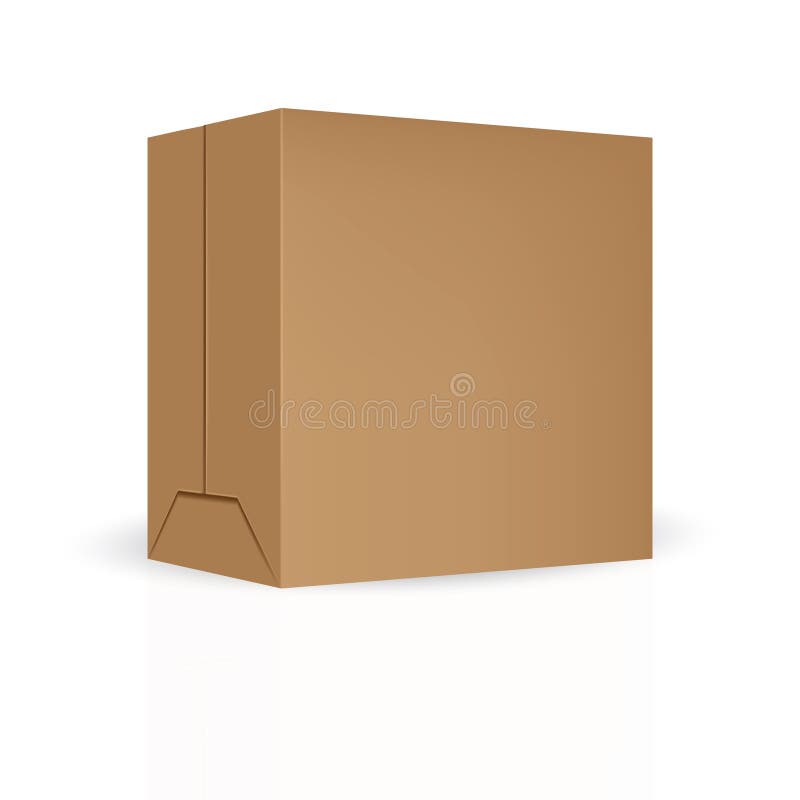 Brown Box Packaging, Open and Close with Symbol Collections Isolated ...