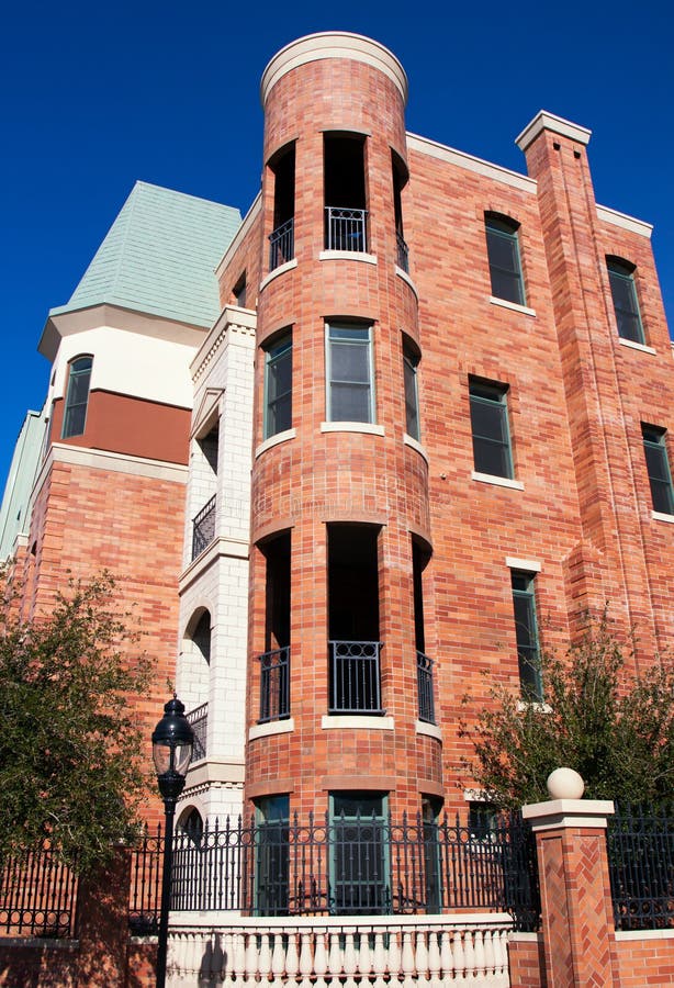 Modern Brownstone Condo Town Homes Stock Photo - Image of back, brick ...