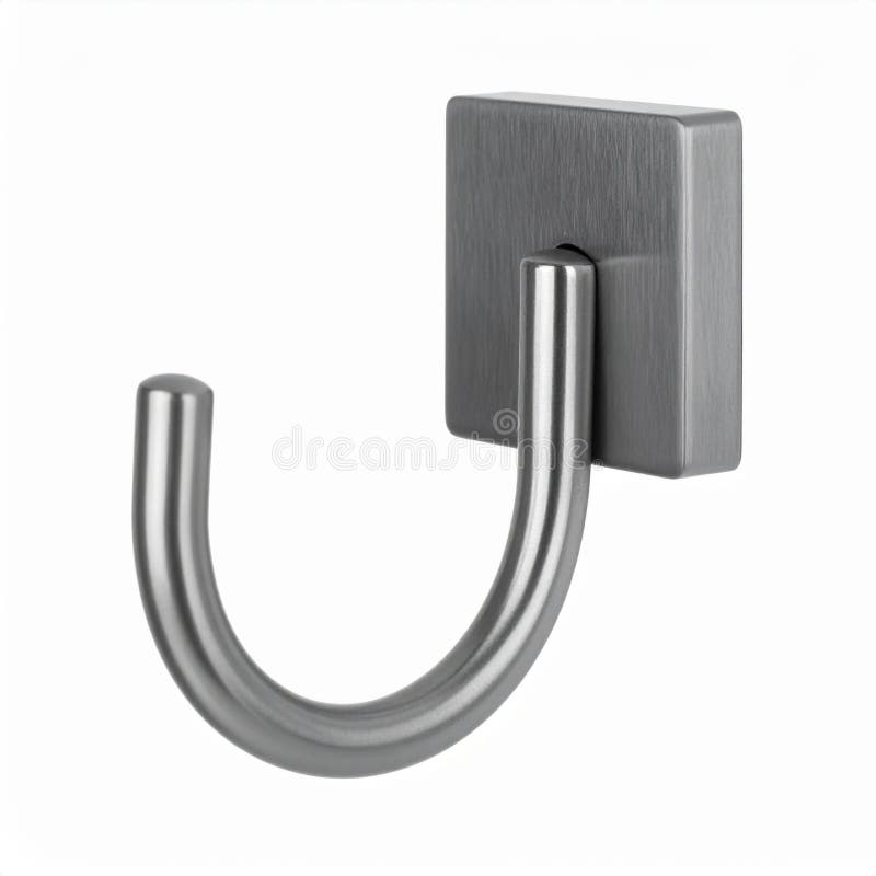 Modern Brushed Metal Wall Hook Stock Illustration - Illustration of ...