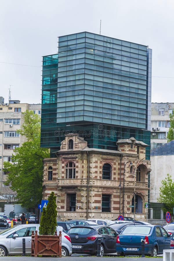 Modern Bucharest editorial image. Image of lantern, contrast - 40600770