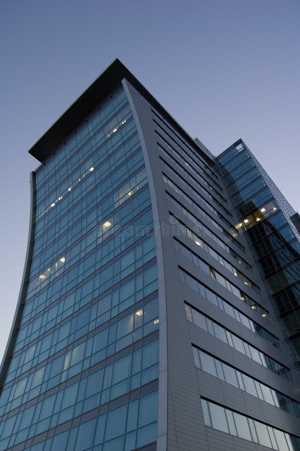 Morning Modern Office Building Stock Photo - Image of business, glass ...