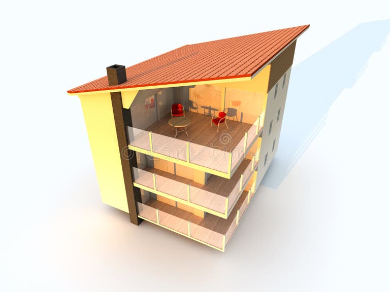 Modern building stock illustration. Illustration of facade - 15785771