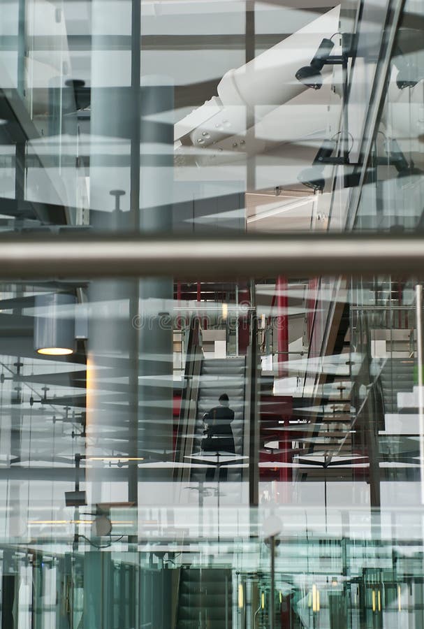 Modern building stock image. Image of layers, escalator - 29290469