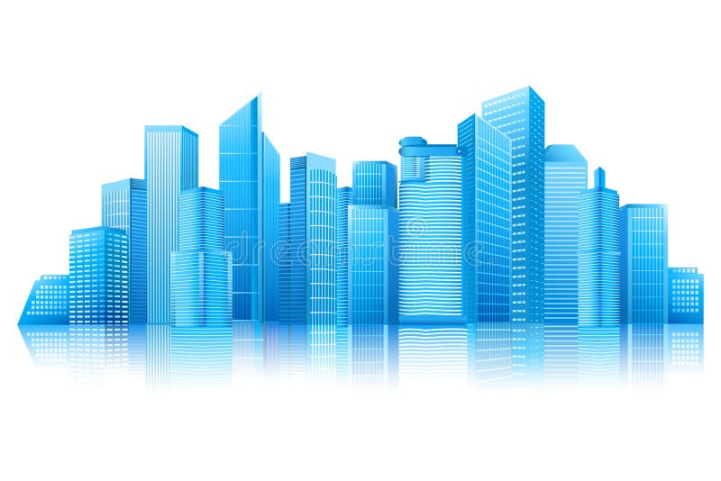 Modern Building in Flat Style. Vector Illustration of a Bauhaus Modern ...