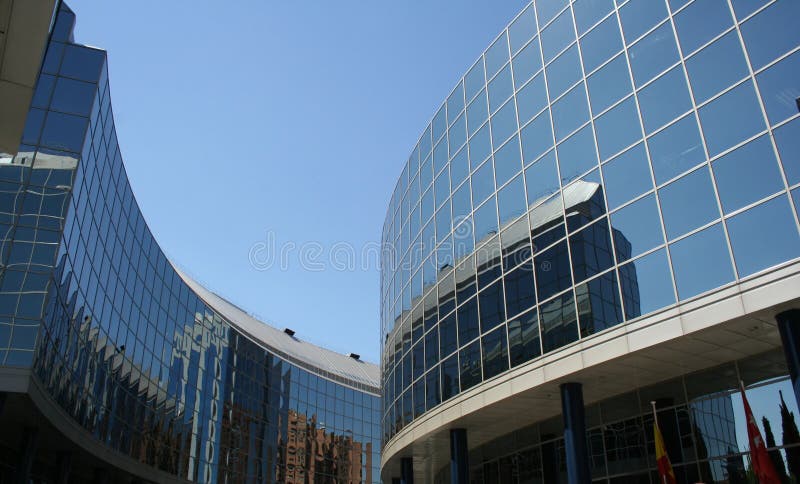 Modern Office Exterior Walkway Stock Image - Image of architecture ...