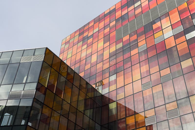 Red Glass Building stock image. Image of geometry, sanlitun - 11417691