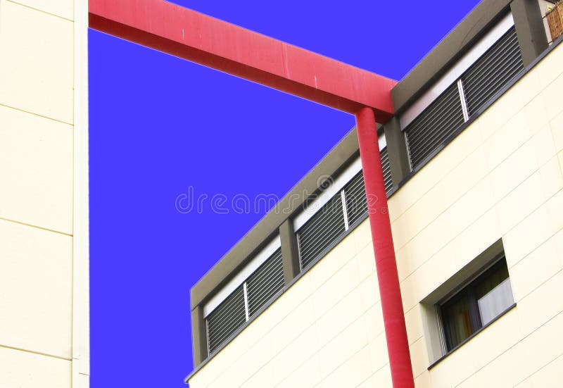 Red and grey building stock photo. Image of color, urban - 10589814