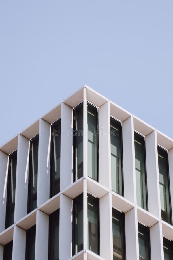 Modern Building with Abstract Windows in Rows Stock Image - Image of ...