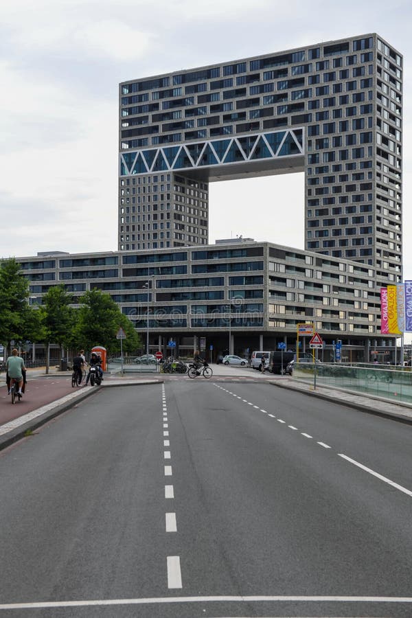 Modern Building at Amsterdam on Holland Editorial Stock Photo - Image ...