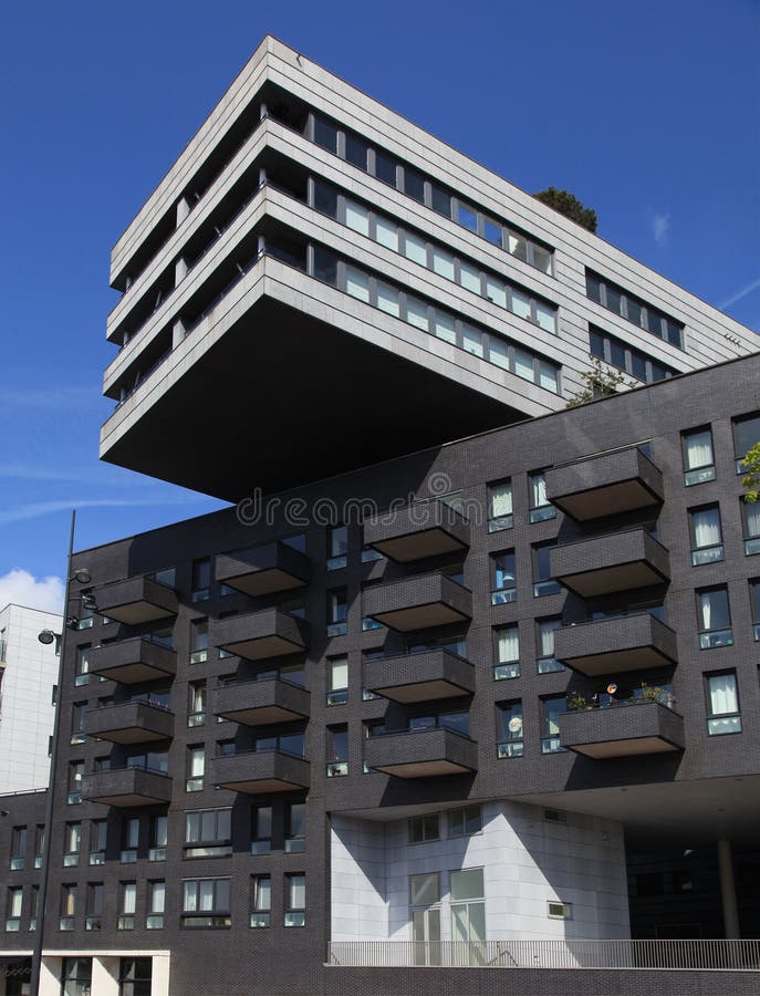 Modern Building in Amsterdam, Holland Stock Photo - Image of brick ...