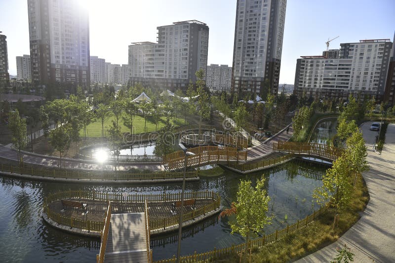 Modern building in Turkey. stock image. Image of luxury - 197560083