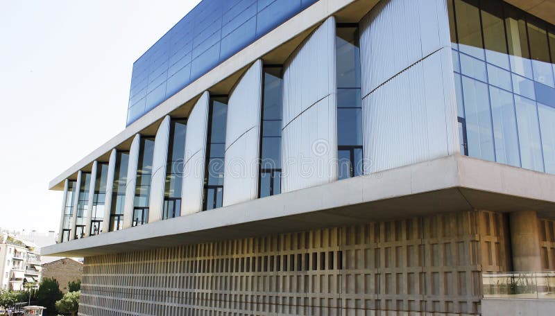 Modern Building Architecture Angled Windows Stock Photo - Image of ...