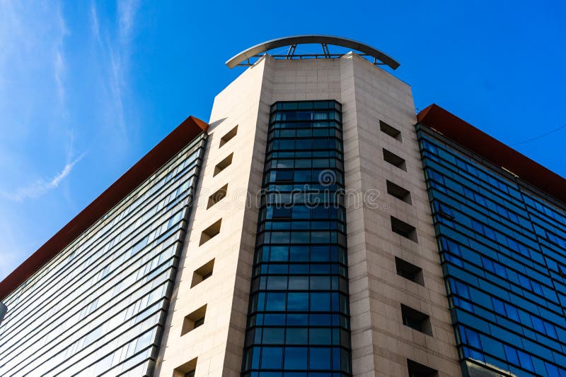 Modern Building Architecture in Bucharest City, Romania Stock Image ...