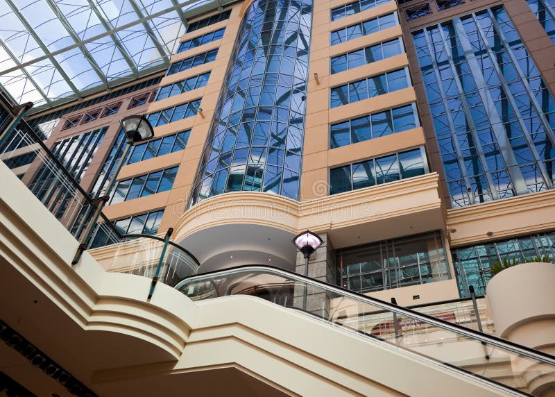 Modern Building with Atrium Stock Photo - Image of indoor, office: 12796970