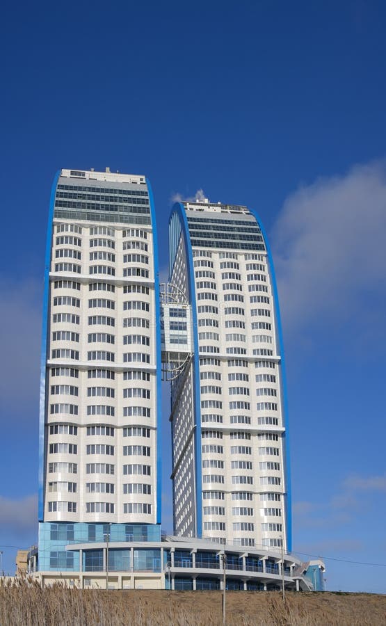 Modern Building on a Background of the Sky Stock Photo - Image of ...
