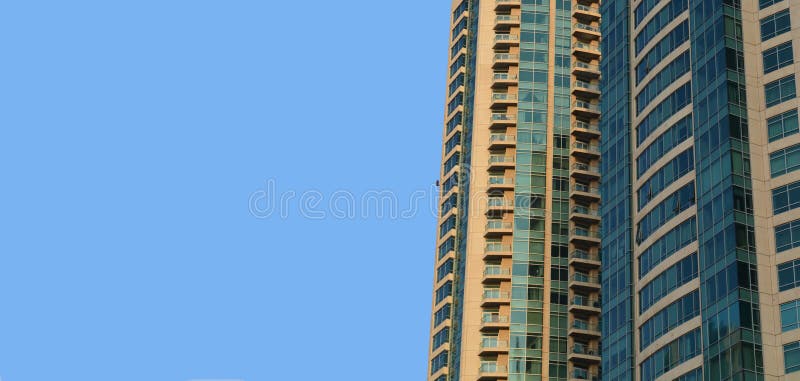 Modern Building Background with Sky Stock Image - Image of dubai, high ...