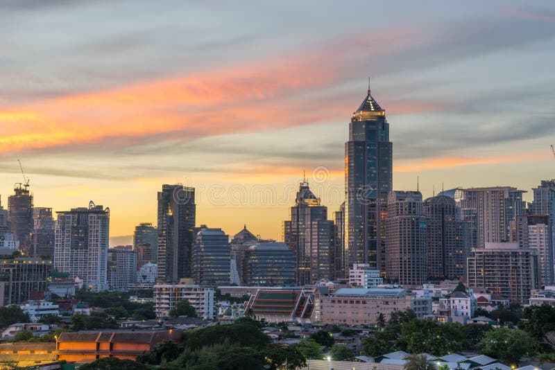Modern Building in Bangkok City Stock Image - Image of structure ...