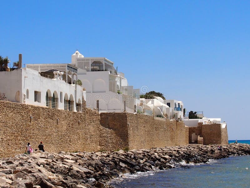The Modern Building Behind a Wall of Ancient Fortress Stock Image ...