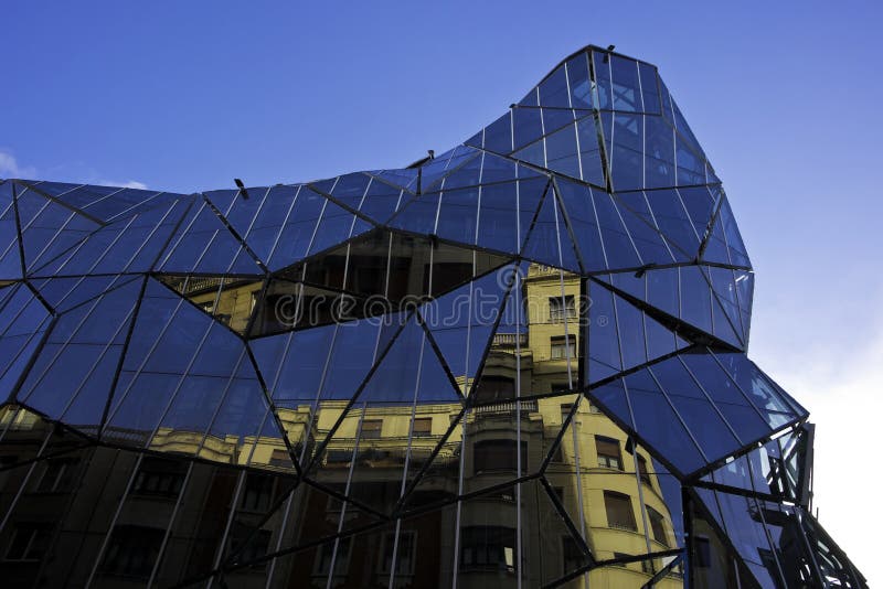 Modern building in Bilbao editorial photography. Image of design - 49755407