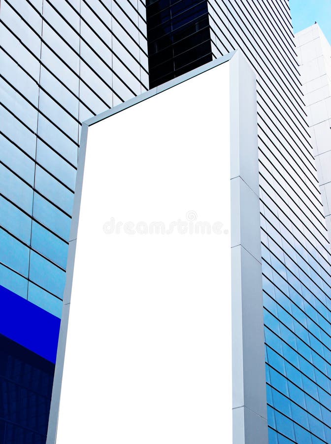 Modern Building with Billboards for Your Text Stock Image - Image of ...