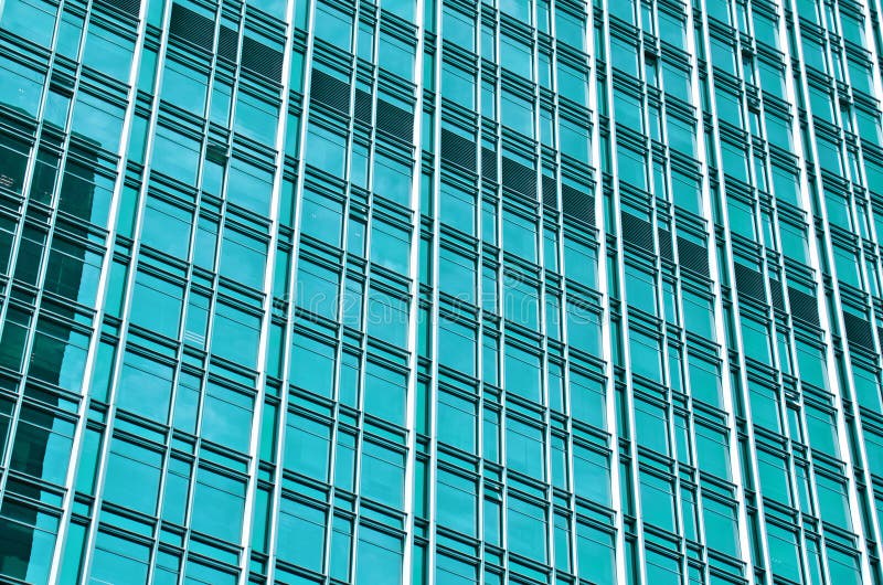 Modern Building with Blue Glass Stock Photo - Image of background ...