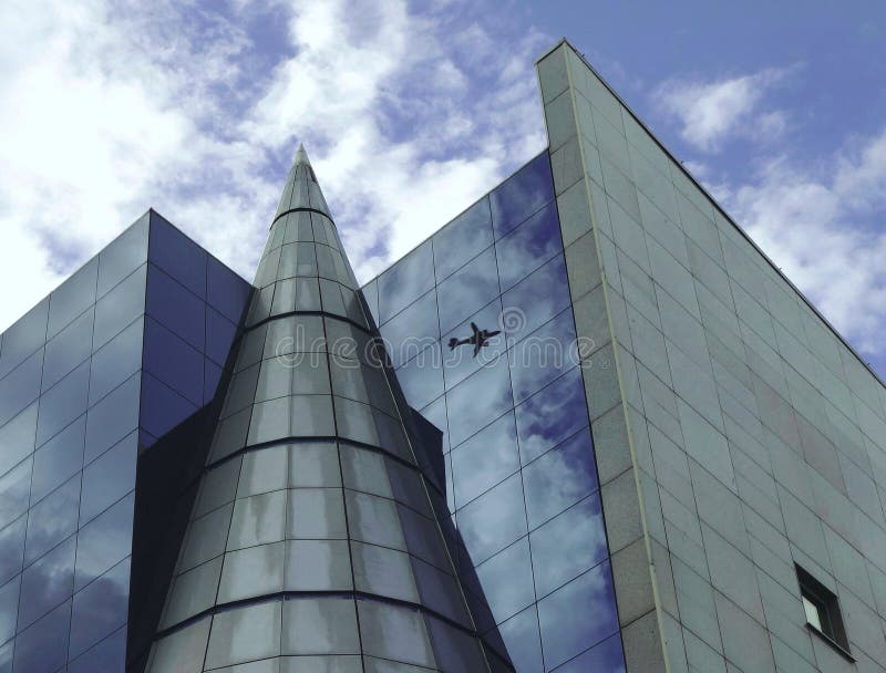 Modern Cone Building stock image. Image of environment - 600931