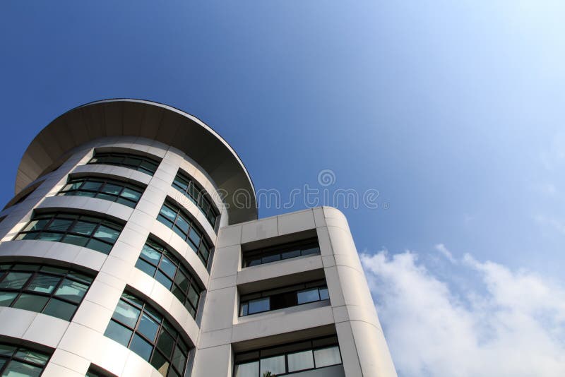 Modern Building on Blue Sky 2 Stock Photo - Image of landmark ...