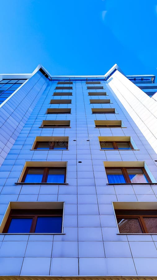 Modern Building with Blue Sky and Clouds Stock Image - Image of modern ...